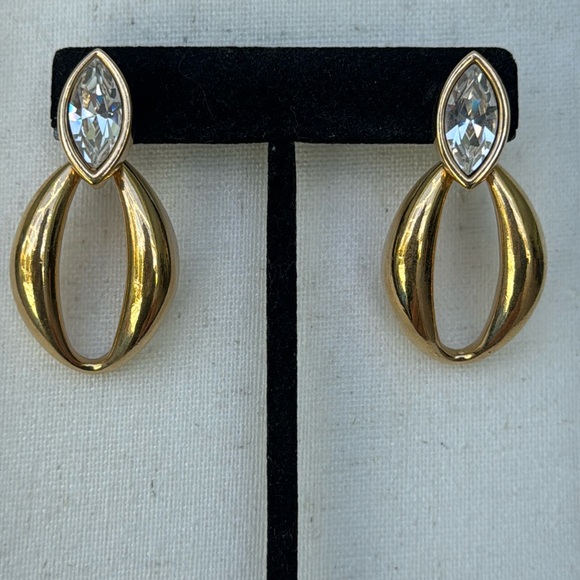 Swarovski | Jewelry | Vintage 97s1980s Swarovski Sal Pierced Earrings ...